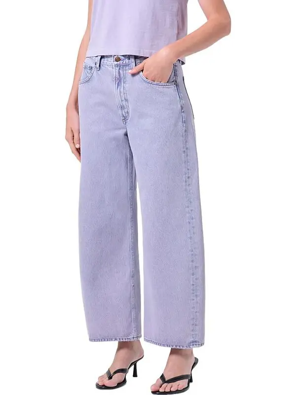 AGOLDE Low Curve High Rise Wide Leg Ankle Jeans - Aura