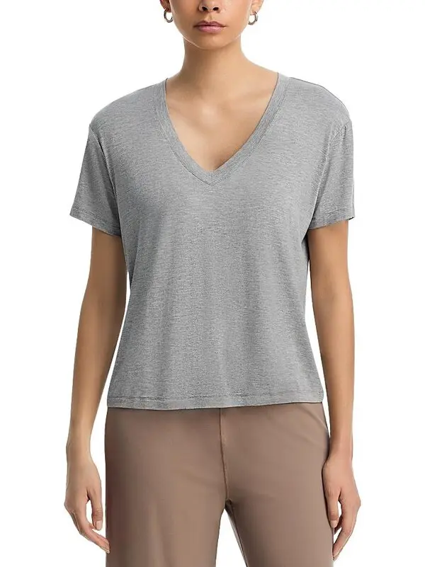 Splits59 Georgia Jersey V-neck Tee - Heather Gray