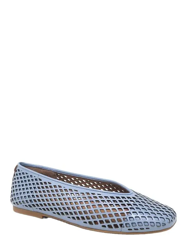KENNETH COLE Willow Perforated Ballet Flats - Ashley Blue Leather