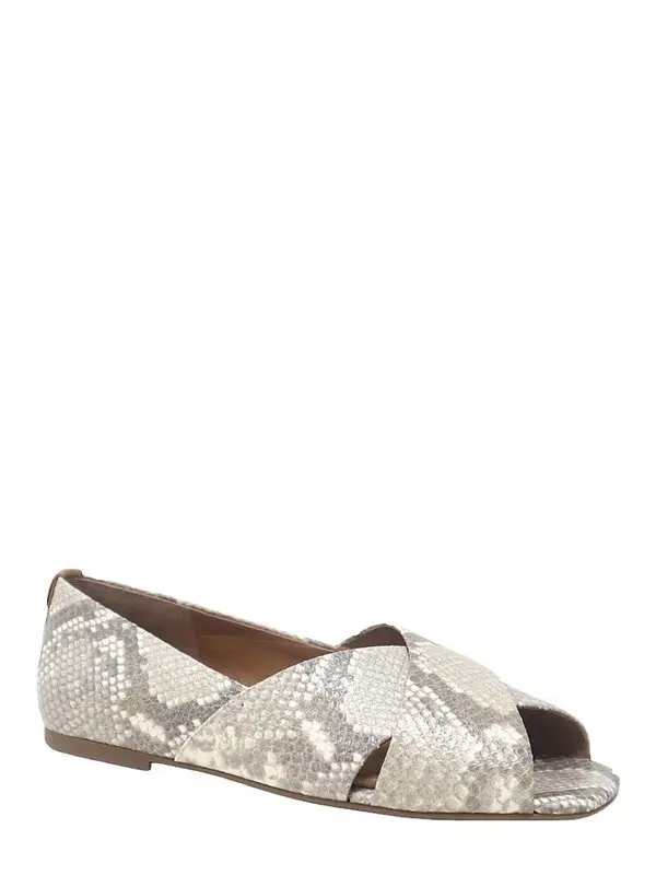 KENNETH COLE Whoebe Embossed Flats - Taupe Snake