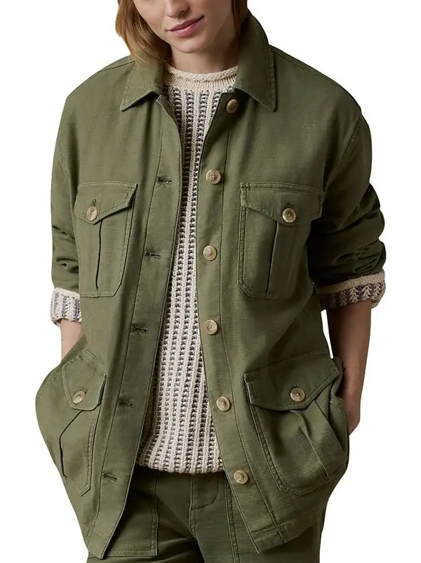 Faherty Brand Soft Stretch Safari Jacket - Moss