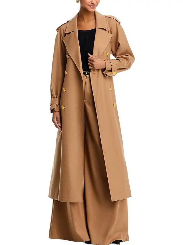 L'Agence Brinley Oversized Trench Coat - Dark Macchiato