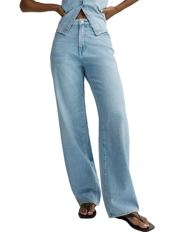 DL1961 Kaylen High Rise Wide Leg Jeans - Beachfront