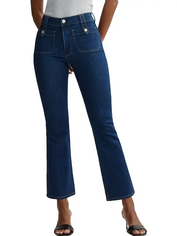 DL1961 Bridget High-rise Instasculpt Bootcut Crop Jeans - Deep Sapphire