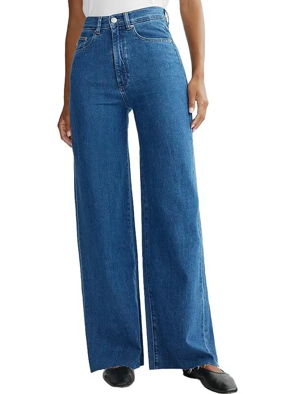 DL1961 Hepburn High Rise Wide Leg Jeans - North Beach