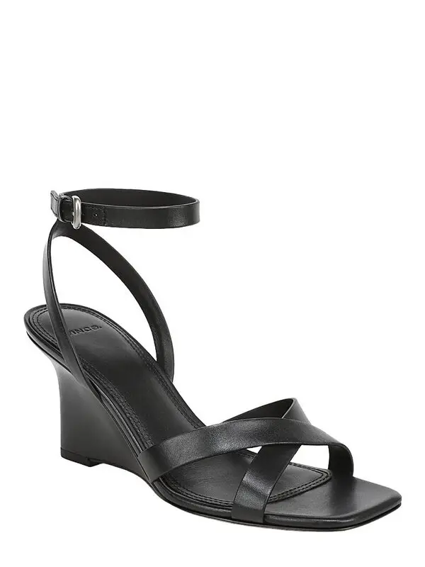 Vince Parma Wedge Sandals - Black