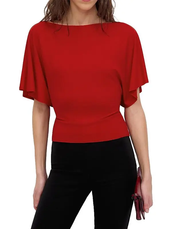 REFORMATION Avery Knit Top - Lipstick