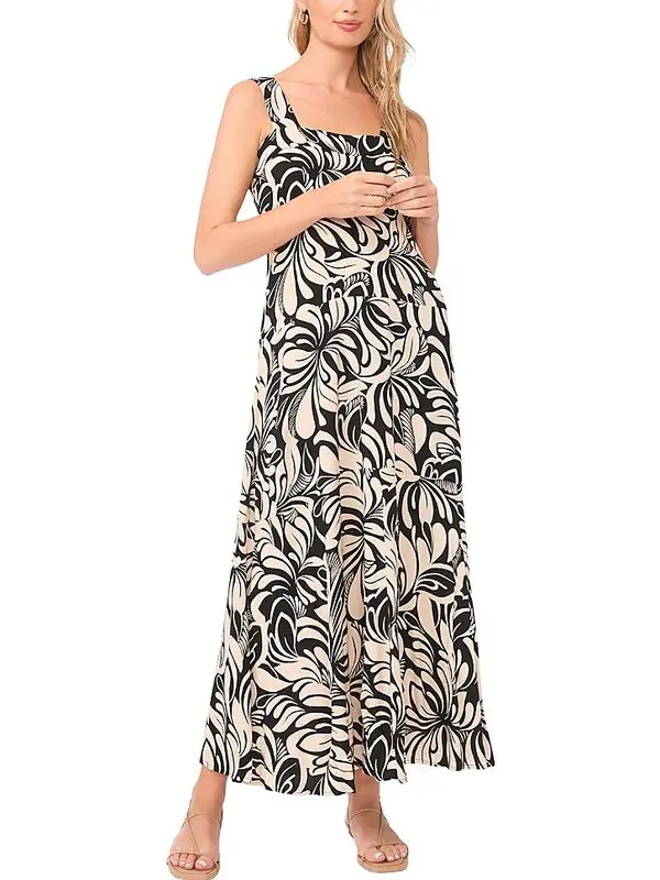 Vince Camuto Thick Strap Maxi Dress - Rich Black