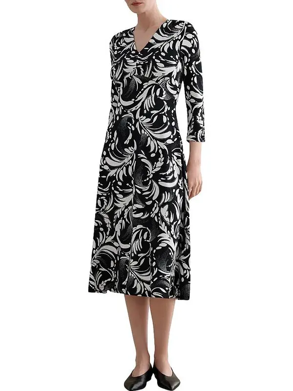 HOBBS LONDON Deborah Jersey Dress - Navy Ivory