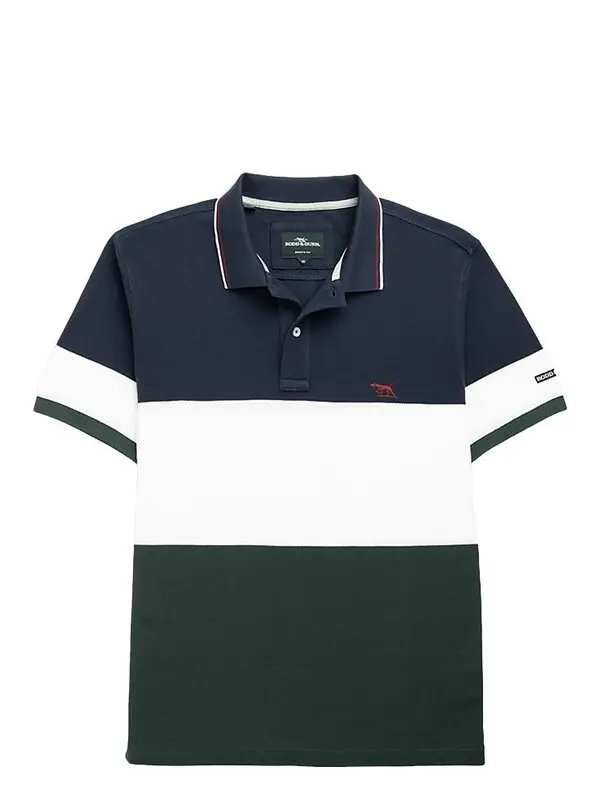 Rodd & Gunn Homebay Color Blocked Sports Fit Polo - Forest