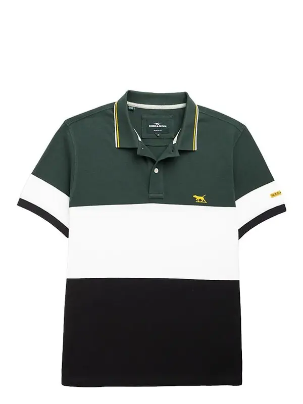 Rodd & Gunn Homebay Color Blocked Sports Fit Polo - Onyx