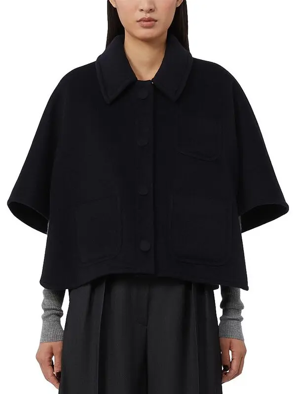 Max Mara Mxaagile Cape Coat - Ultramarine