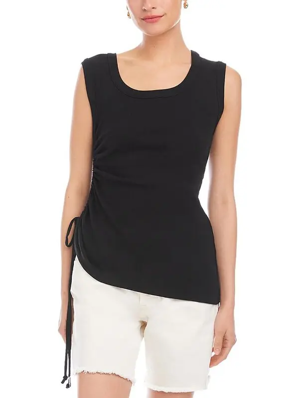 Fifteen Twenty Tia Side Shirred Tank - Black