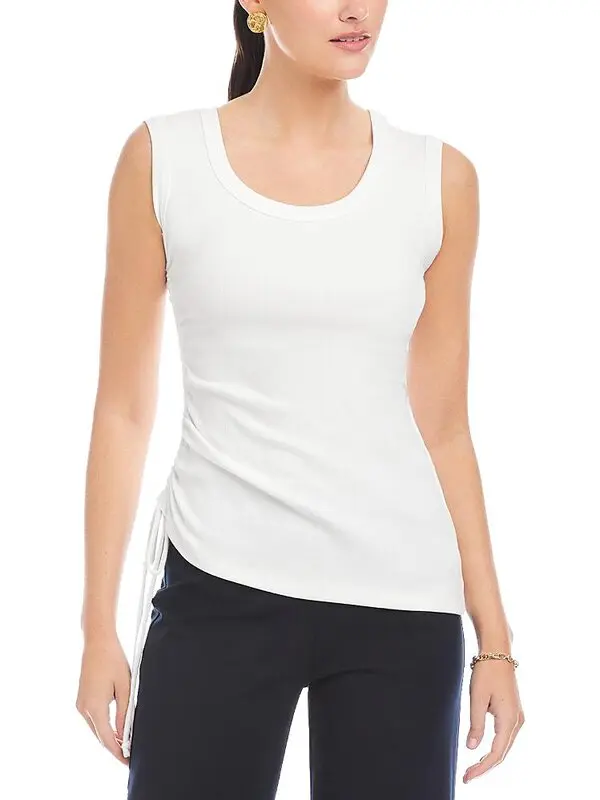Fifteen Twenty Tia Side Shirred Tank - Off White