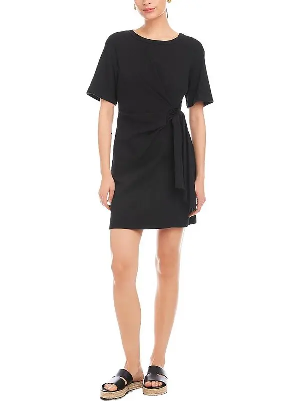 Fifteen Twenty Diana Side Knot Mini Dress - Black