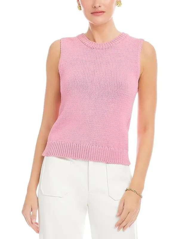 Fifteen Twenty Kimmy Keyhole Sweater Tank - Pink