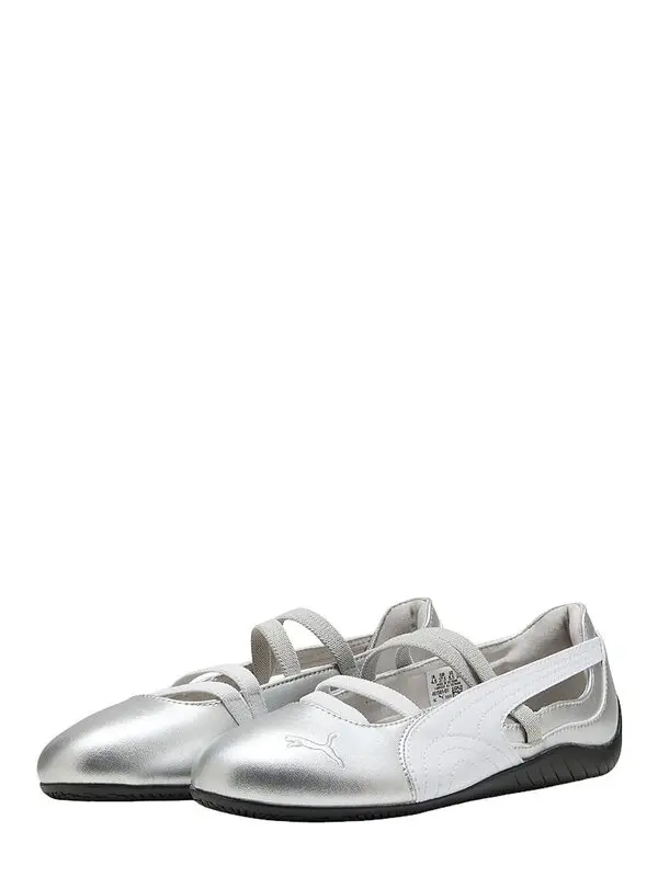 PUMA Speedcat Metallic Ballet Flats - Silver/white