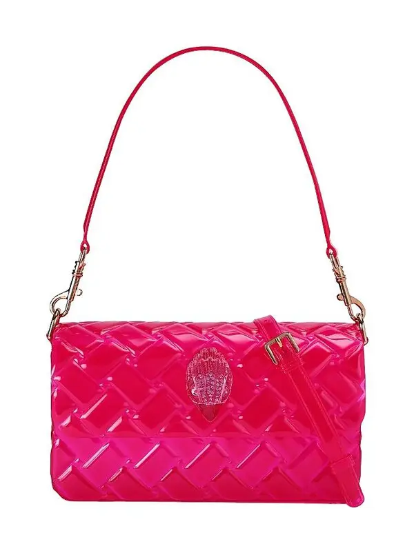 Kurt Geiger Kensington Jelly Medium Shoulder Bag - Bright Pink