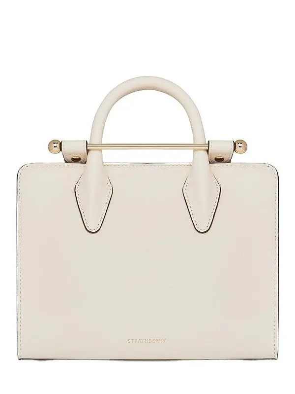 Strathberry Mini Leather Tote Bag - Vanilla