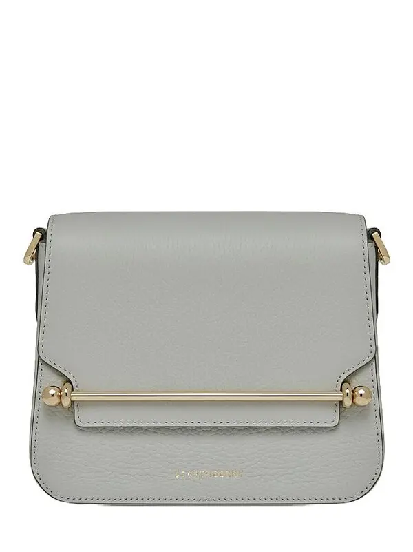 Strathberry Ace Mini Leather Crossbody Bag - Marble Grey