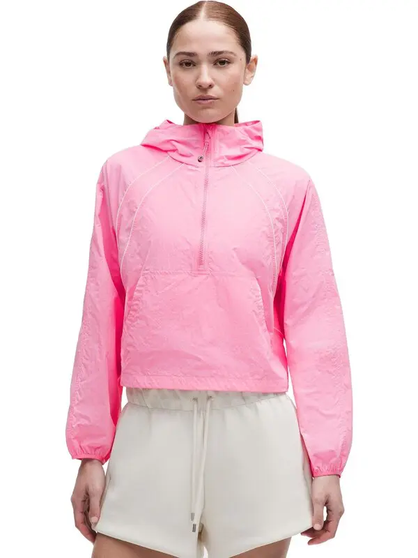 Lululemon Scuba Cropped Anorak - Candy Cloud/light Ivory