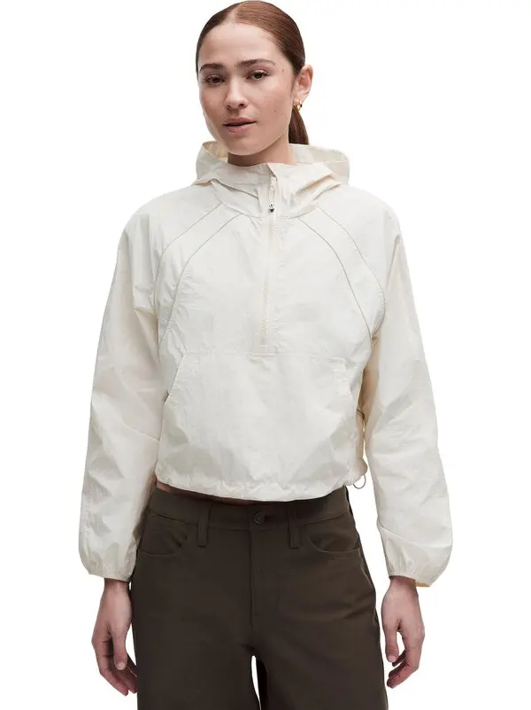 Lululemon Scuba Cropped Anorak - Light Ivory/meadow Haze