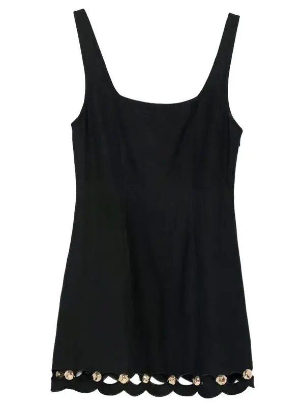 Simkhai Scallop-trim Mini Dress - Black