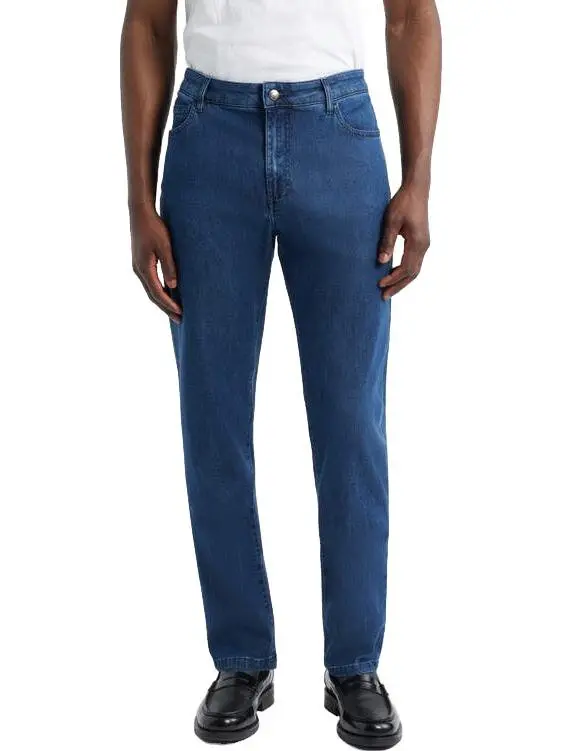 Canali Comfort Straight Leg Jeans - Blue