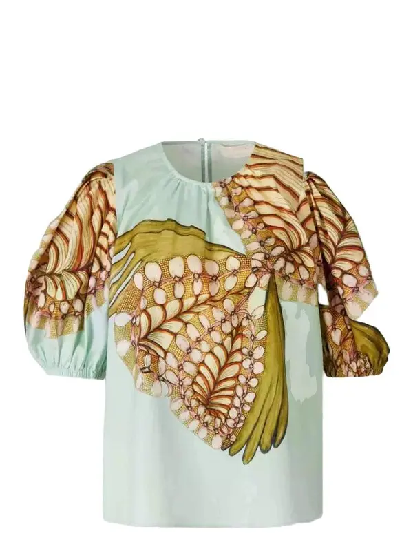 Ulla Johnson Ravena Puff-sleeve Top - Blue