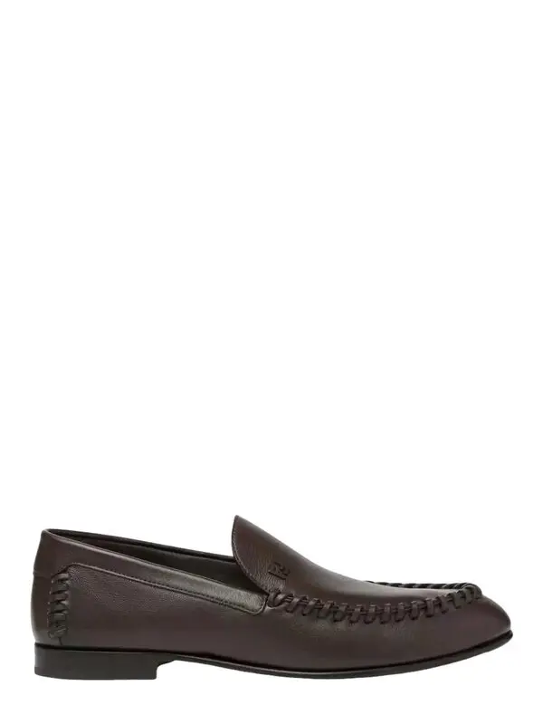Fendi Leather Loafers - Brown