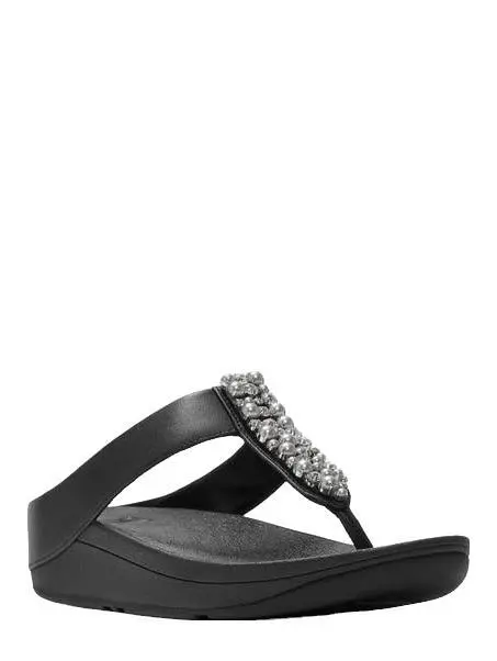 Fitflop Fino Embellished Toe-post Sandals - Black