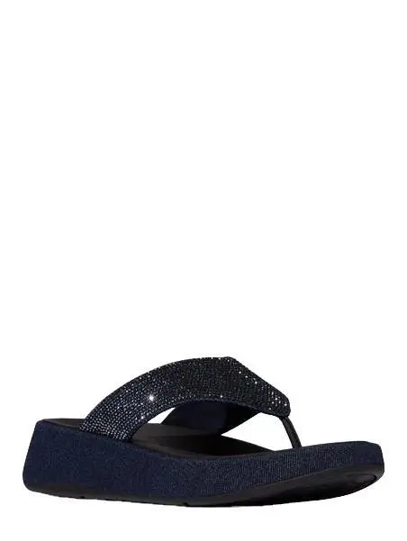 Fitflop F-mode Denim Hotfix Sandal - Dark Denim