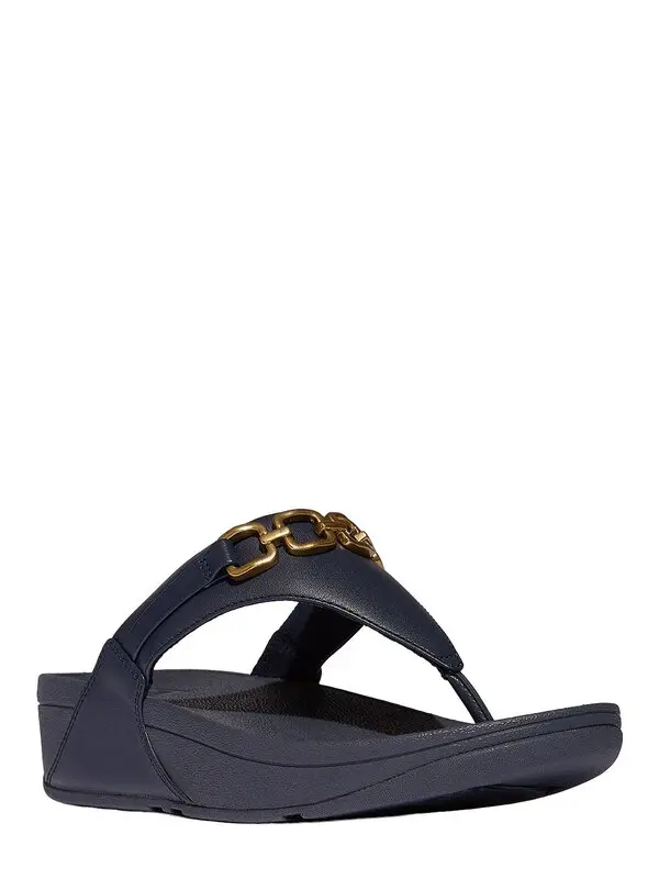 Fitflop Lulu Square Chain Sandals - Midnight Navy