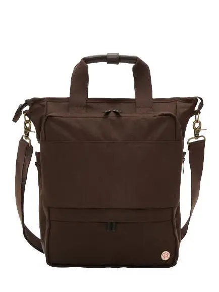 TOKEN Waxed Nylon Fordham Convertible Backpack - Dark Brown