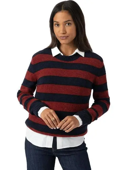SAINT + SOFIA Azura Knit Sweater - Red/navy