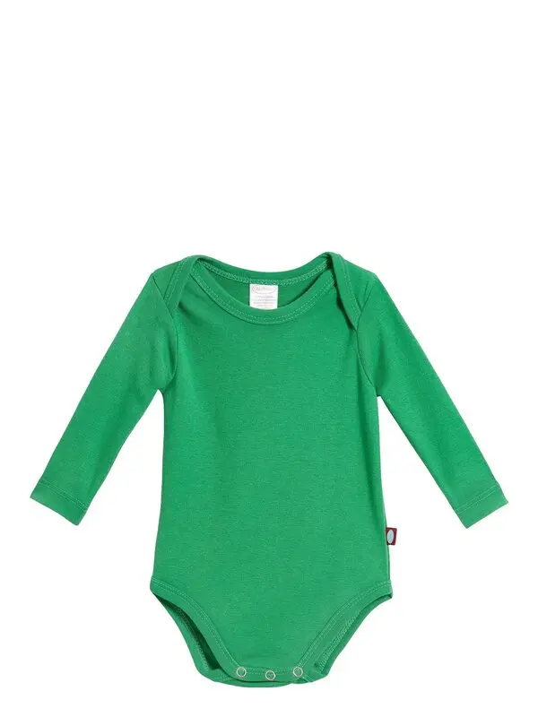 CITY THREADS Organic Cotton Long Sleeve Bodysuit - Elf Green