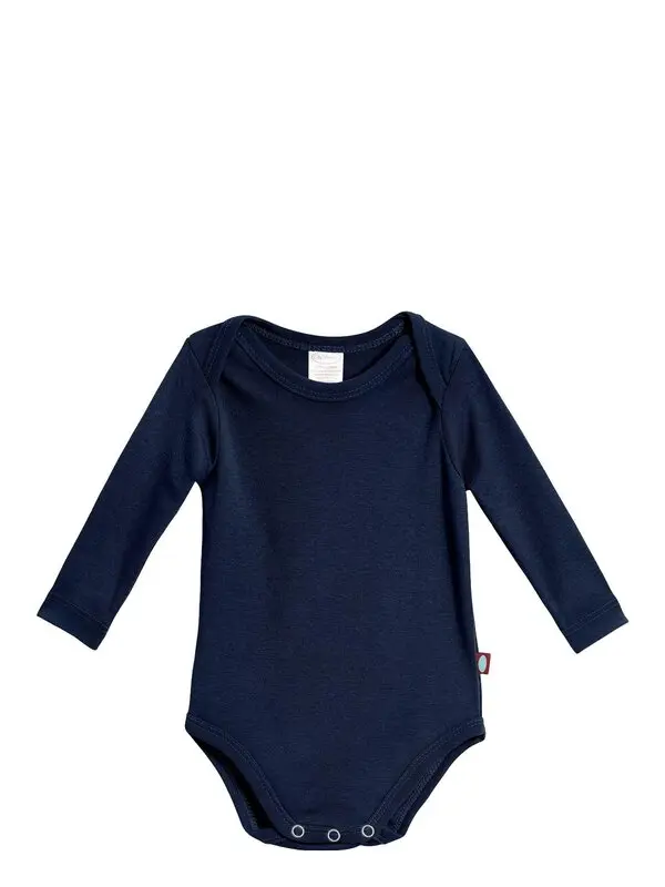 CITY THREADS Organic Cotton Long Sleeve Bodysuit - Navy