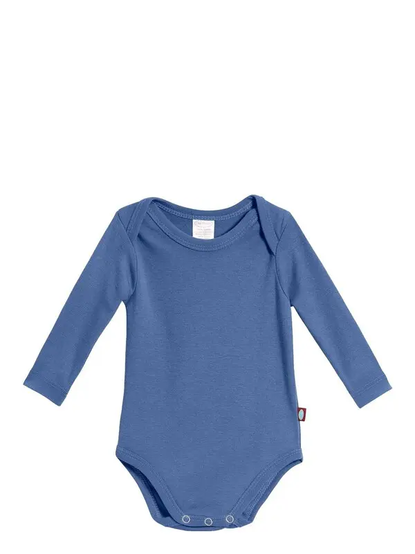 CITY THREADS Organic Cotton Long Sleeve Bodysuit - Smurf