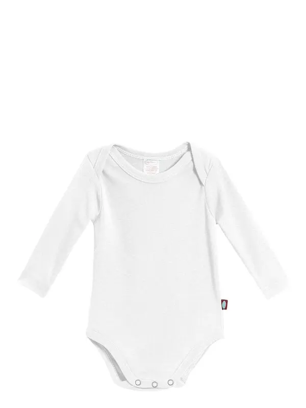 CITY THREADS Organic Cotton Long Sleeve Bodysuit - White