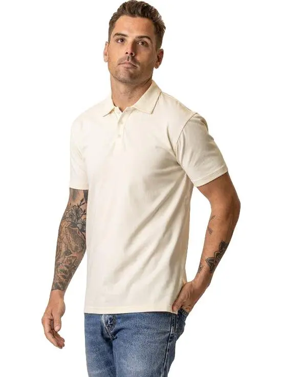 VOTTERA Organic Cotton Polo Shirts - Natural