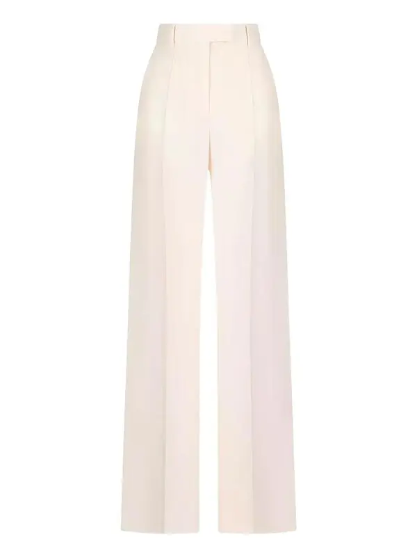 Valentino Garavani Pleated Wide Leg Trousers - Neutrals