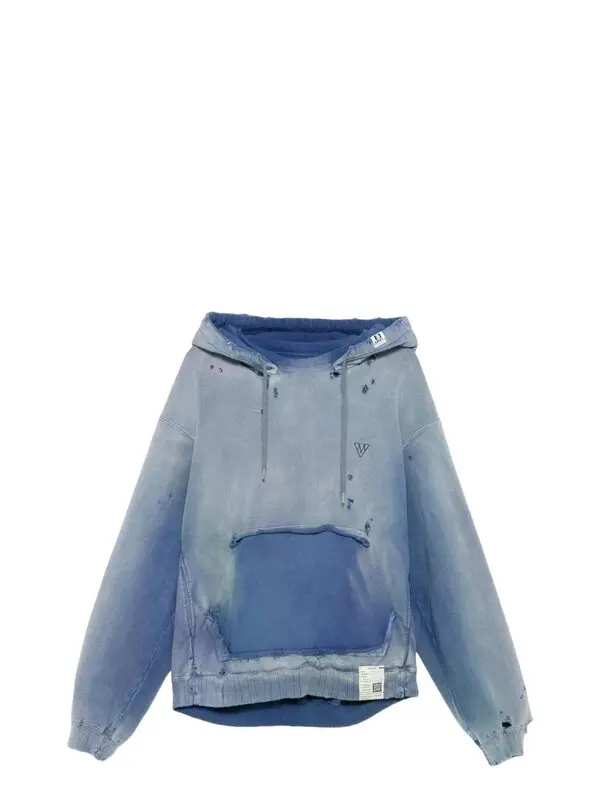 Mihara Yasuhiro Distressed Hoodie - Blue
