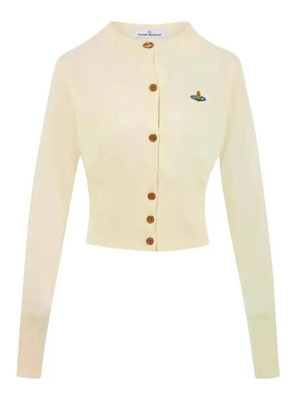 VIVIENNE WESTWOOD Bea Button Cropped Cardigan - Neutrals