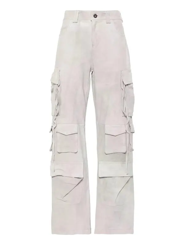 SALVATORE SANTORO Suede Cargo Trousers - Grey