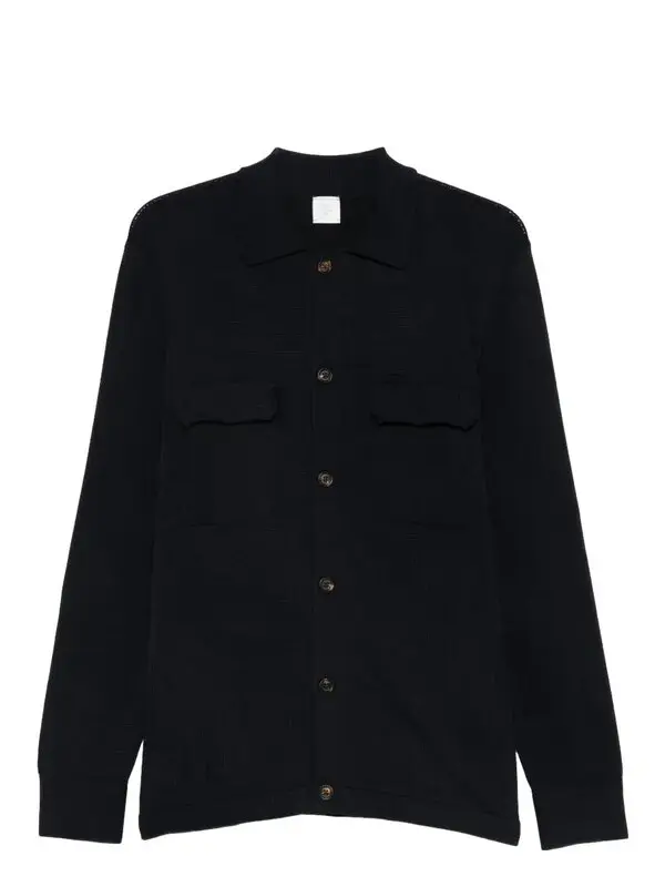 Eleventy Buttoned Long-sleeve Cardigan - Blue