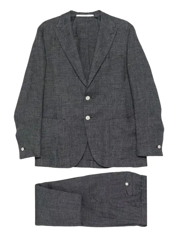 Eleventy Buttoned Soft Suit - Grey