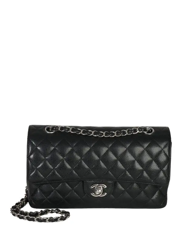 Chanel Quilted Caviar Classic Double Flap Bag - Black