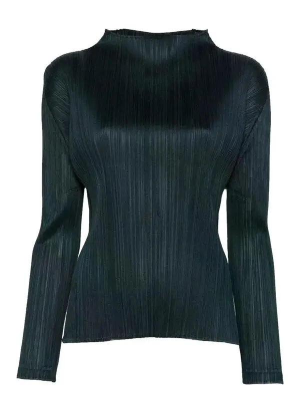 Issey Miyake Pleated Top - Green