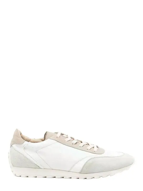 Eleventy Panelled Low Top Sneakers - White