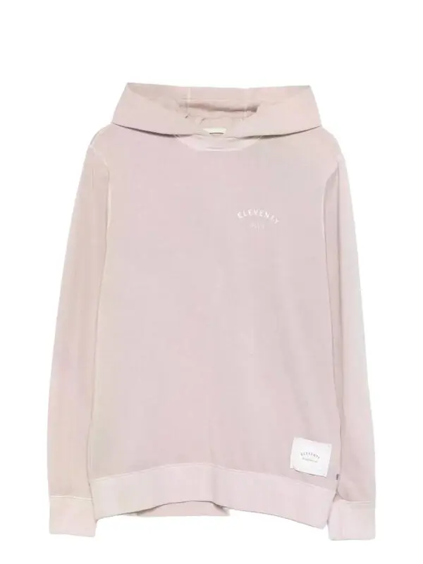 Eleventy Hooded Crew-neck Sweatshirt - Pink